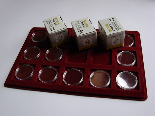 Kapsle na monety (10 sztuk) 42,0 mm - Marcia